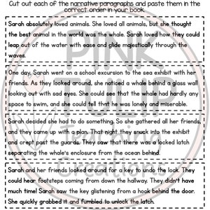 Narrative Writing - Paragraph Jumble Up - Etsy