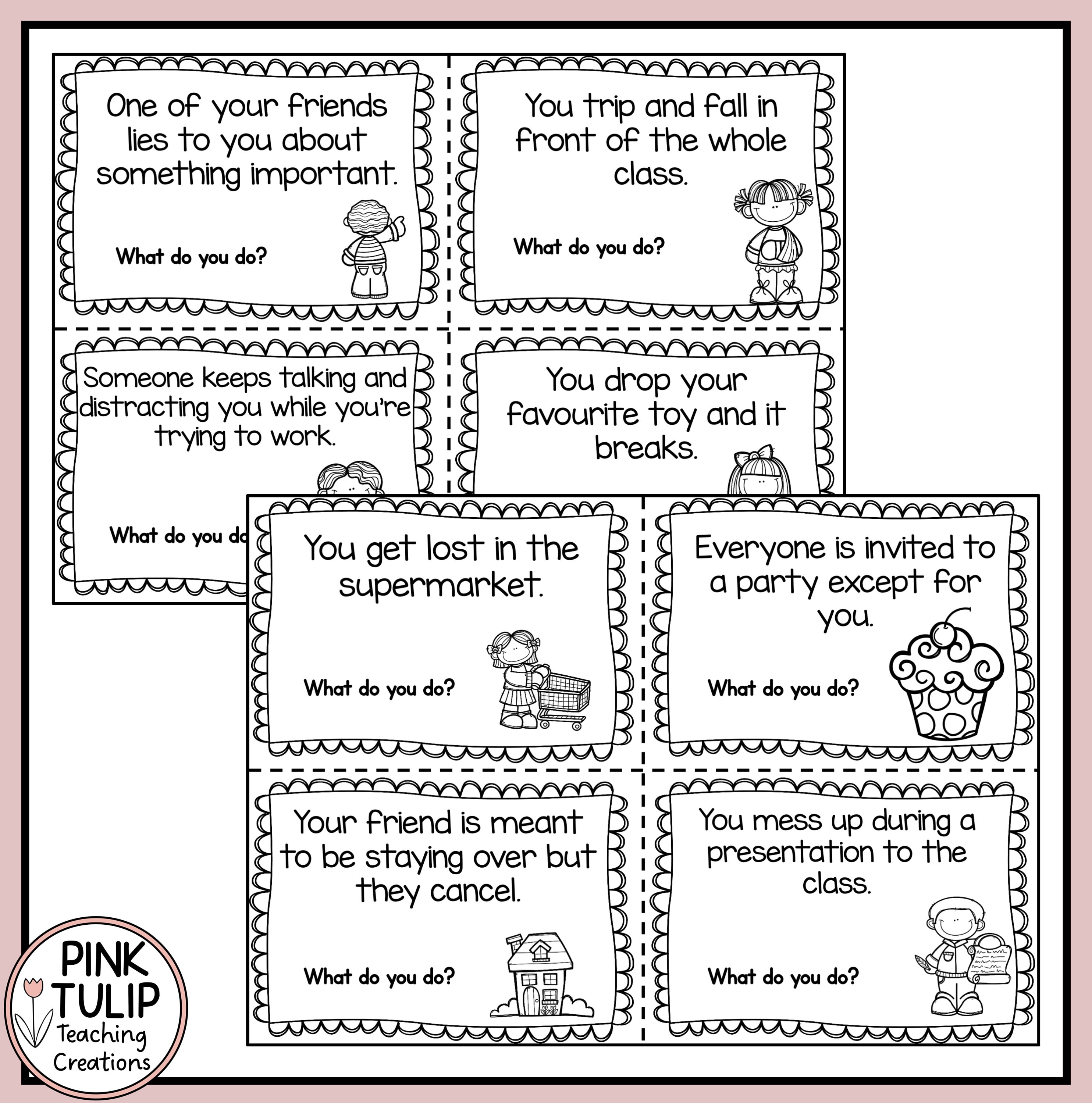 Resilience Scenarios Task Cards for Role Play - Etsy Australia