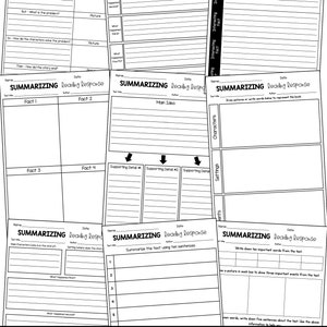 Summarizing (summarising) Reading Response Pack - Templates for Any ...