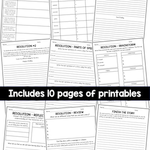 Resolution - Narrative Writing Worksheets - Etsy