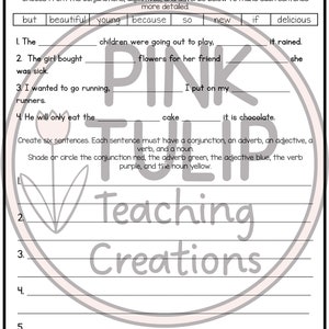 Sentence Structure Worksheets - No Prep Printables - Etsy