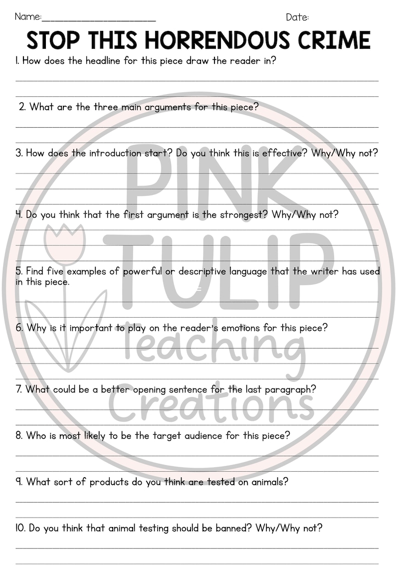 Persuasive Text Examples Ten Reading Samples With Comprehension - Etsy