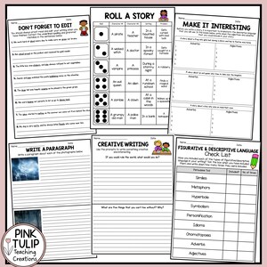 Narrative Writing Worksheet Pack - No Prep Lesson Ideas - Etsy