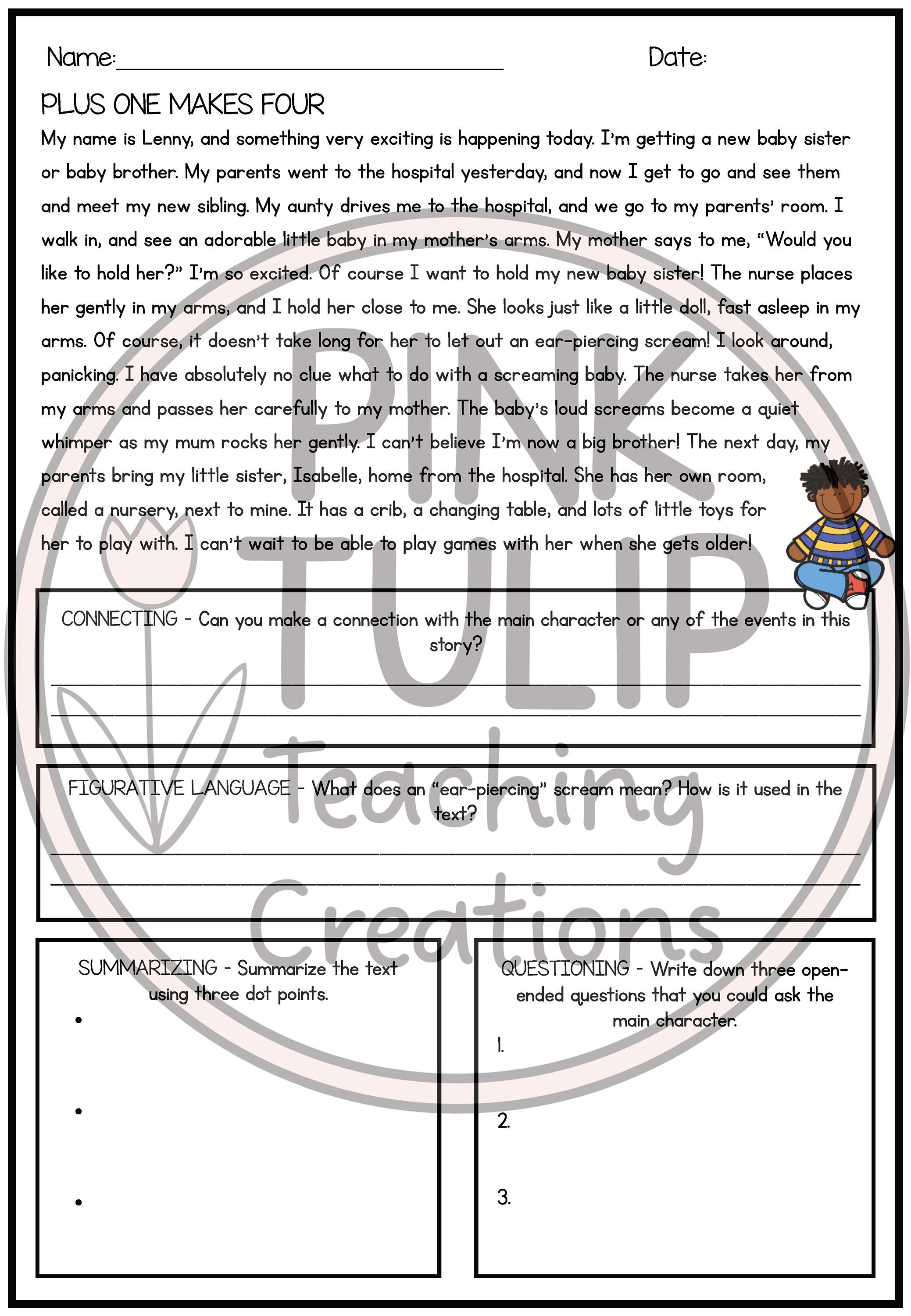 Comprehension Worksheets - Reading Strategies Set #3 - Etsy