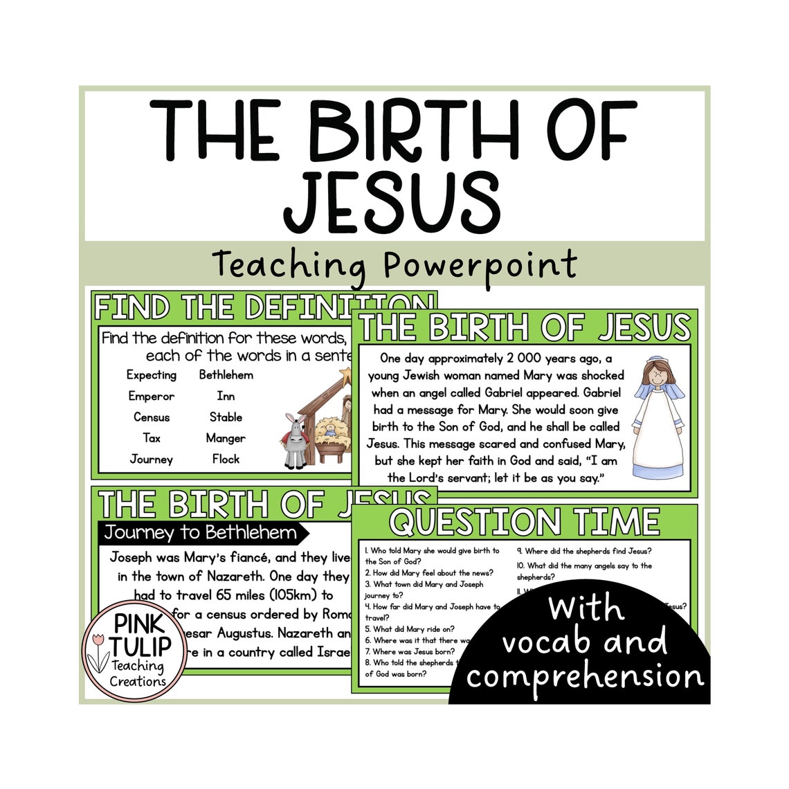 The Birth of Jesus Powerpoint - Guided Teaching - Etsy