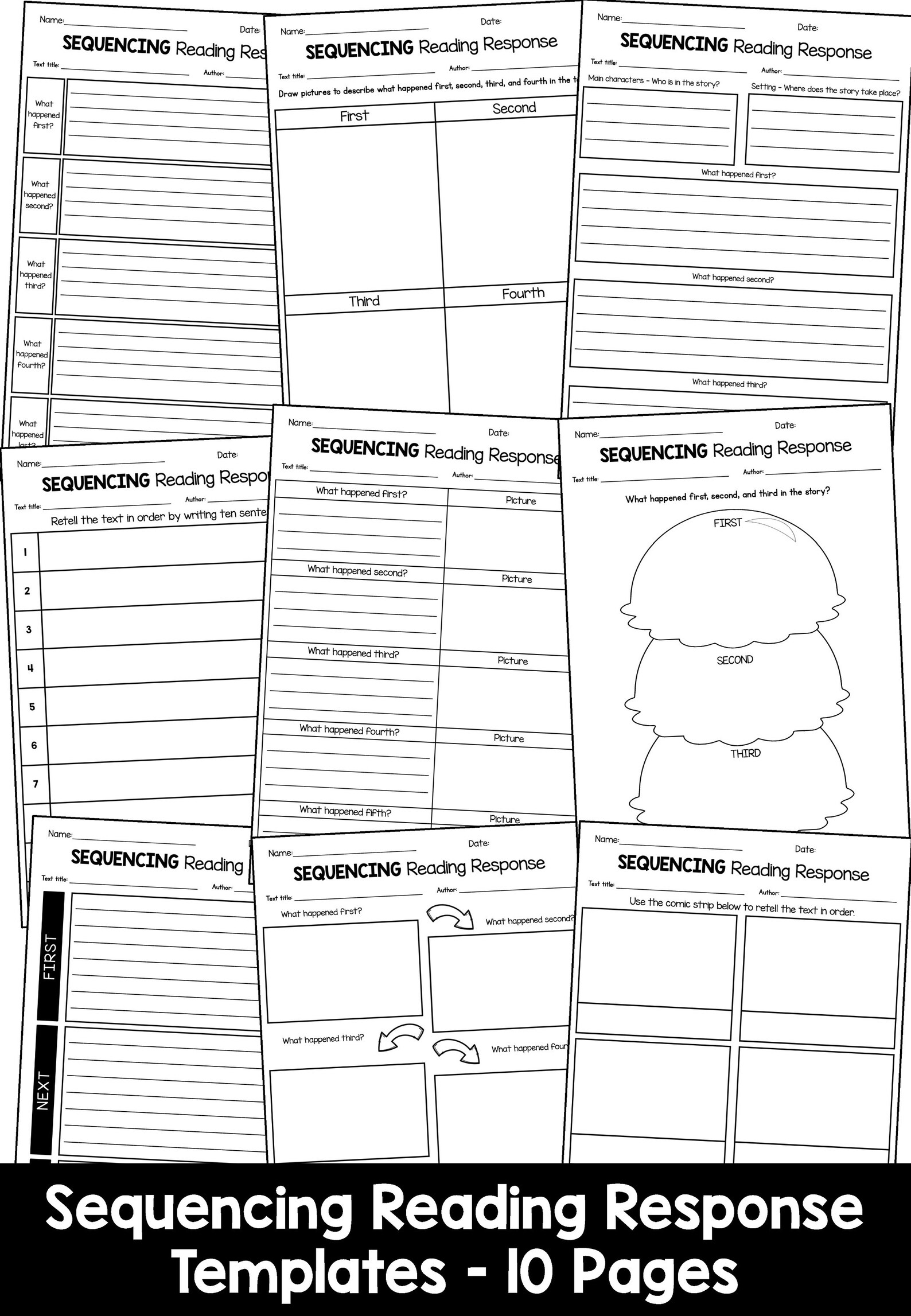 Reading Response Templates - Reading Strategies Bundle - Etsy