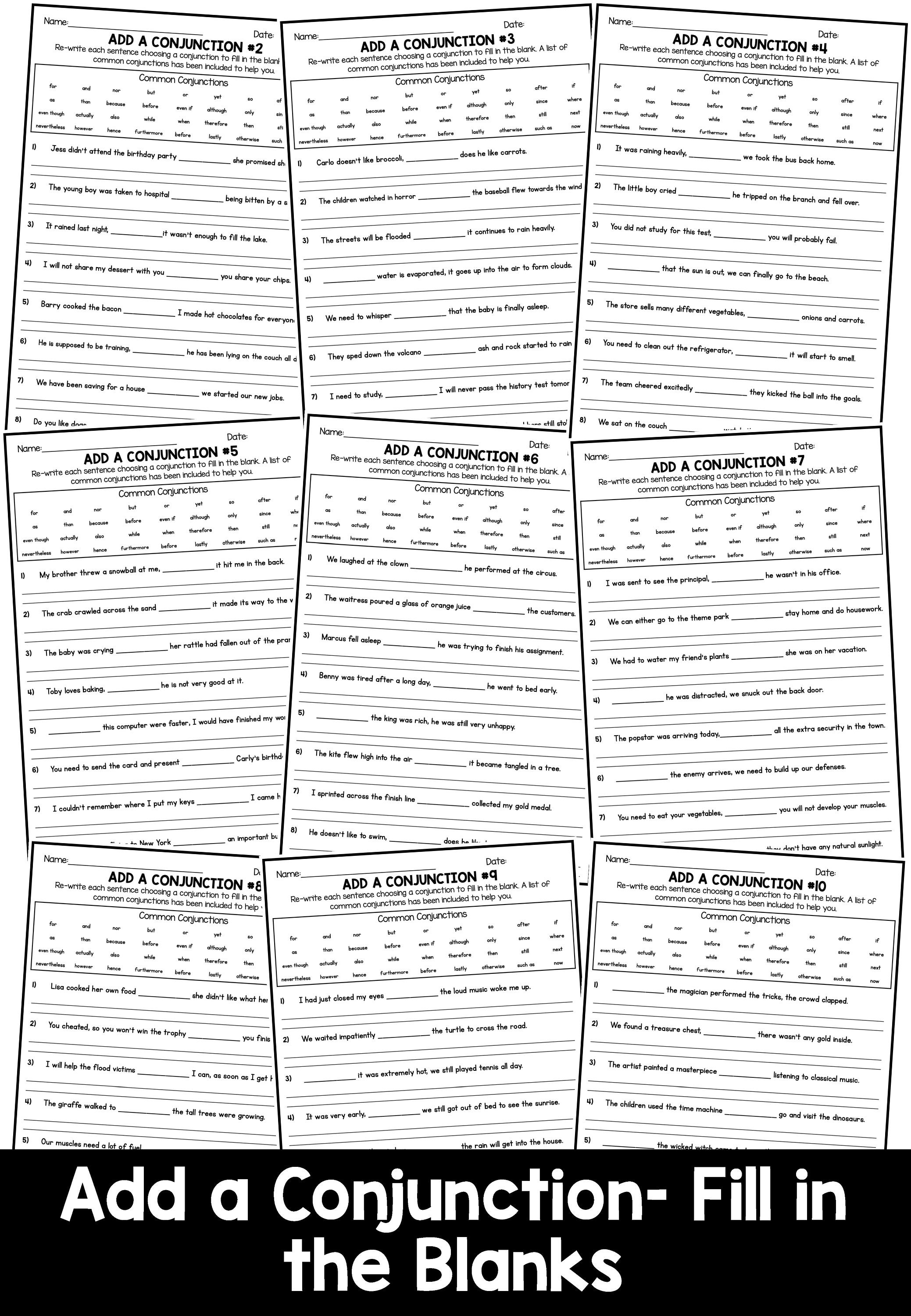 Fill in the Blanks Part of Speech and Grammar - Worksheet Bundle - Etsy ...