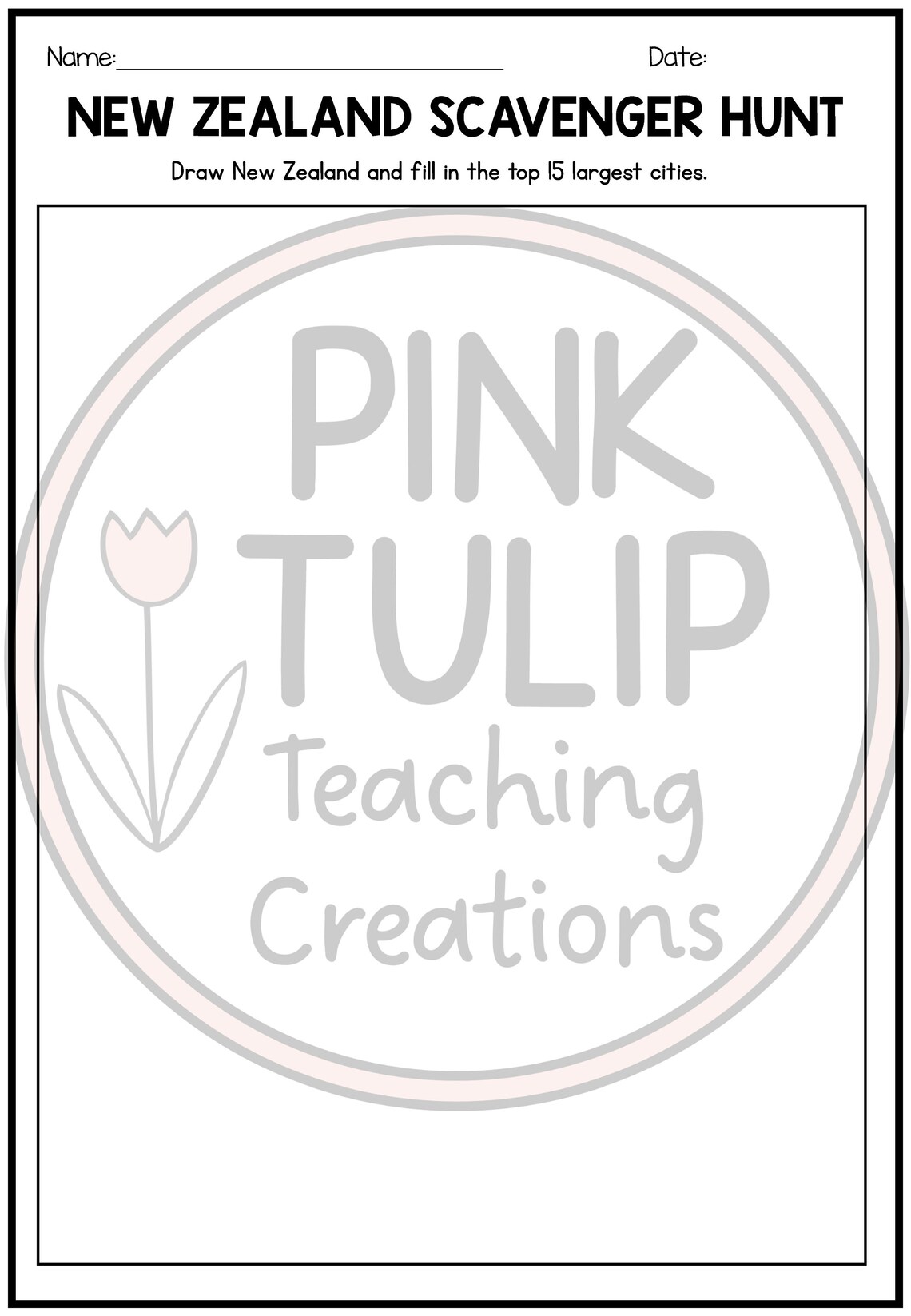 New Zealand Scavenger Hunt - Research Task - Etsy