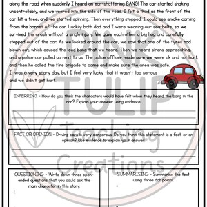 Comprehension Worksheets - Reading Strategies Set #1 - Etsy