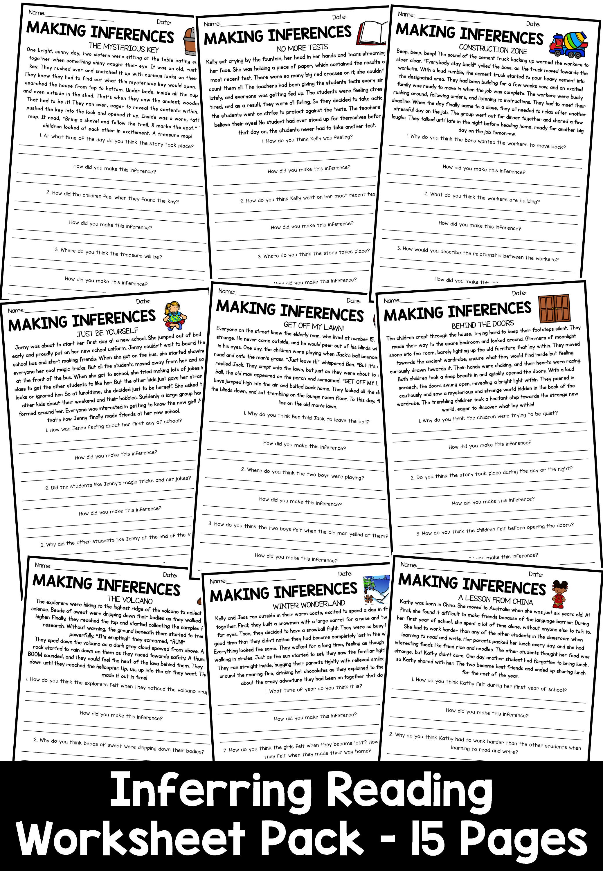 Making Inferences and Drawing Conclusions - Reading Comprehension ...