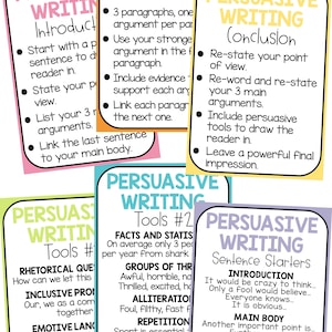 Persuasive Writing Posters - Classroom Decor - Etsy