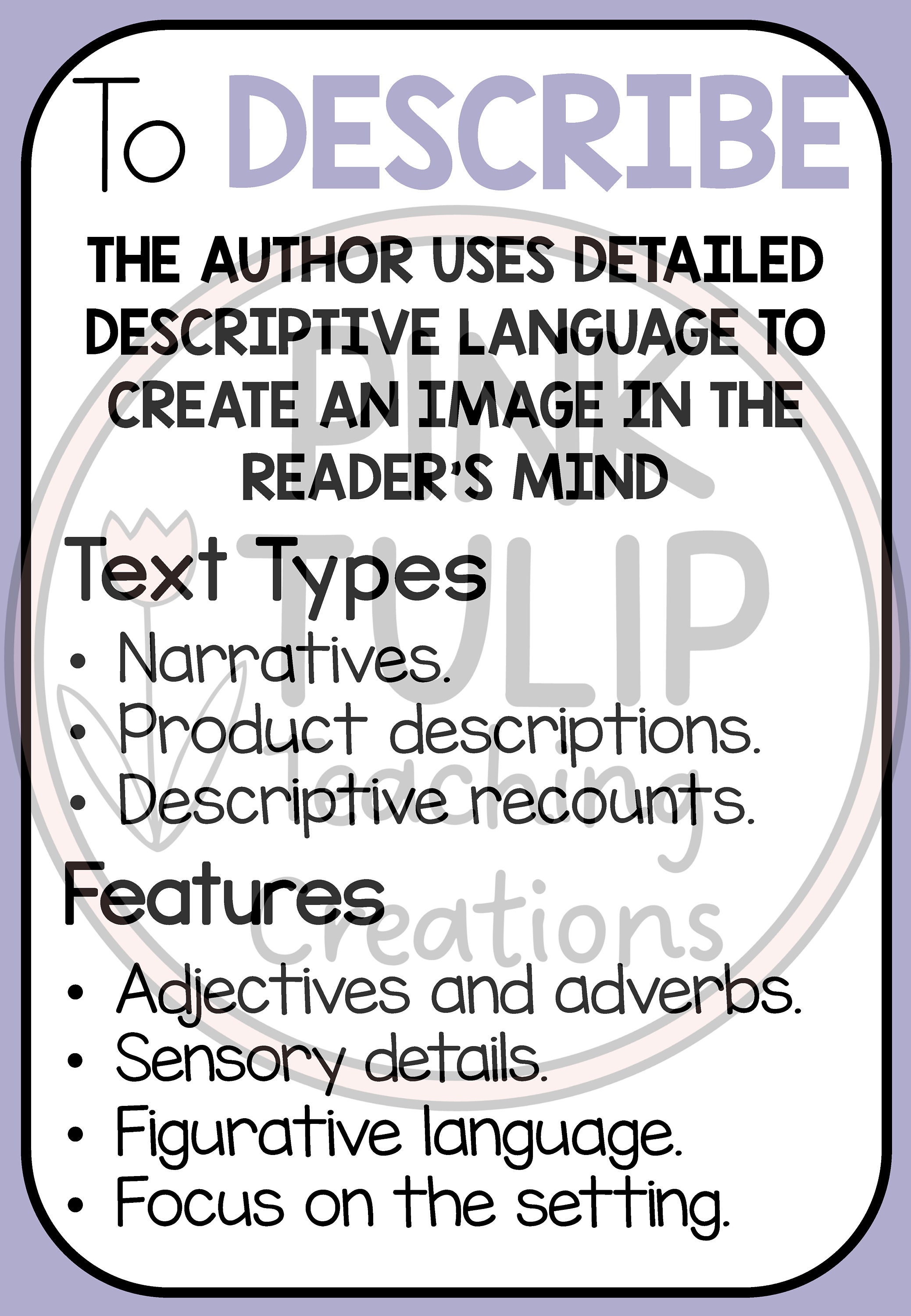 Author's Purpose Reading Posters Classroom Decor - Etsy