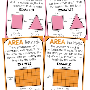 Area and Perimeter Posters - Classroom Decor - Etsy