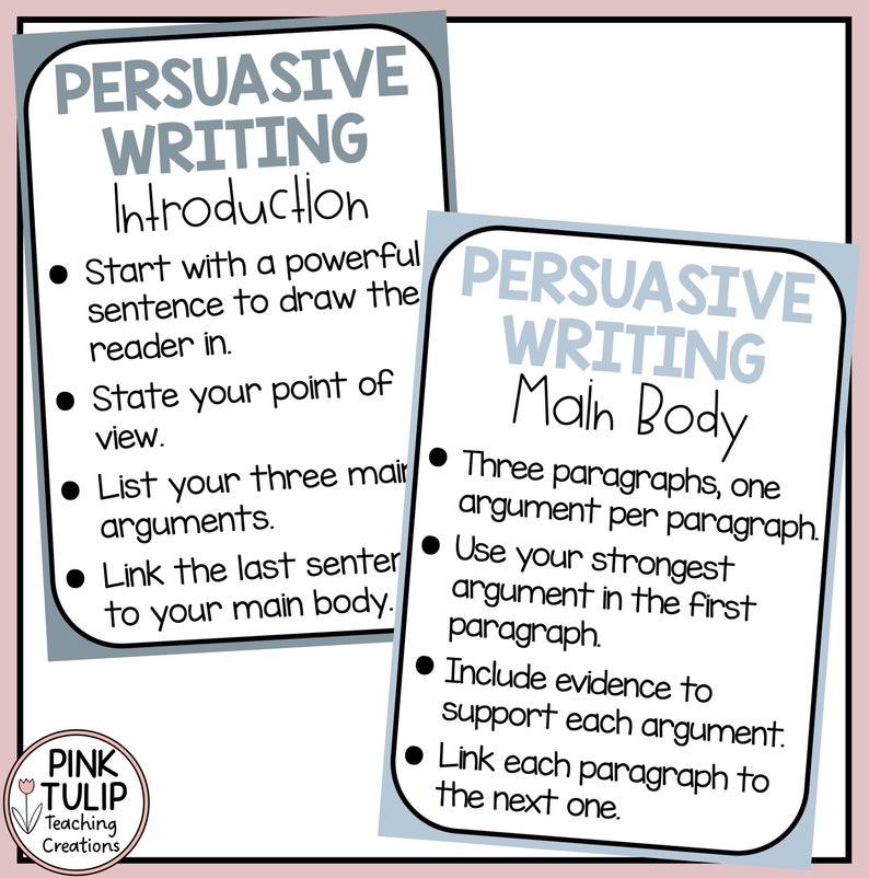Persuasive Writing Posters - Earth Tones Classroom Decor - Etsy