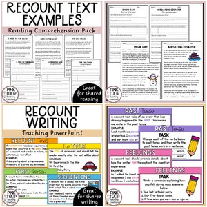 Recount Text - Reading and Writing Bundle - Etsy