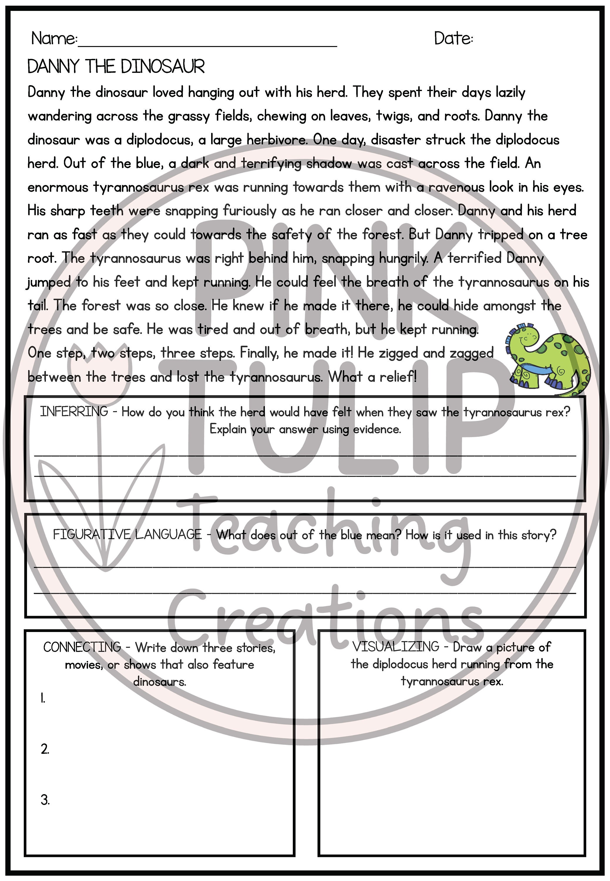 Comprehension Worksheets - Reading Strategies Set #2 - Etsy