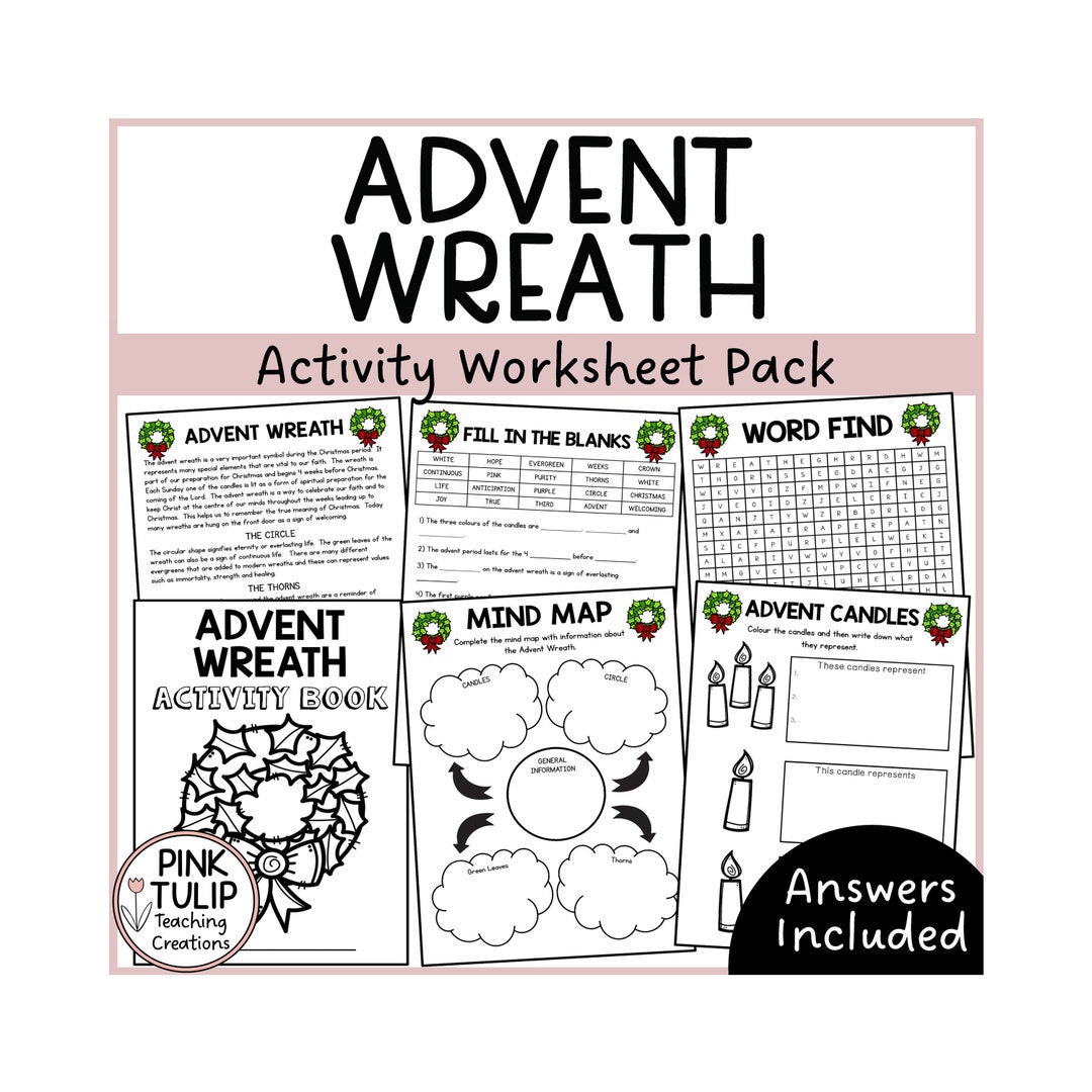 Advent Wreath Christmas Activities - Etsy