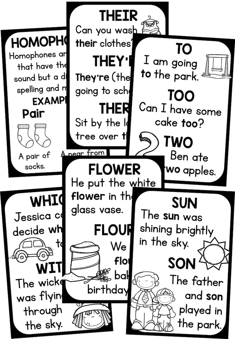 Homophones Posters - Classroom Decor - Etsy