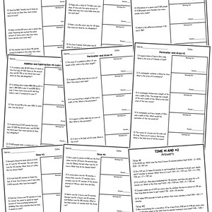 Worded Maths Problems - Worksheets - Etsy