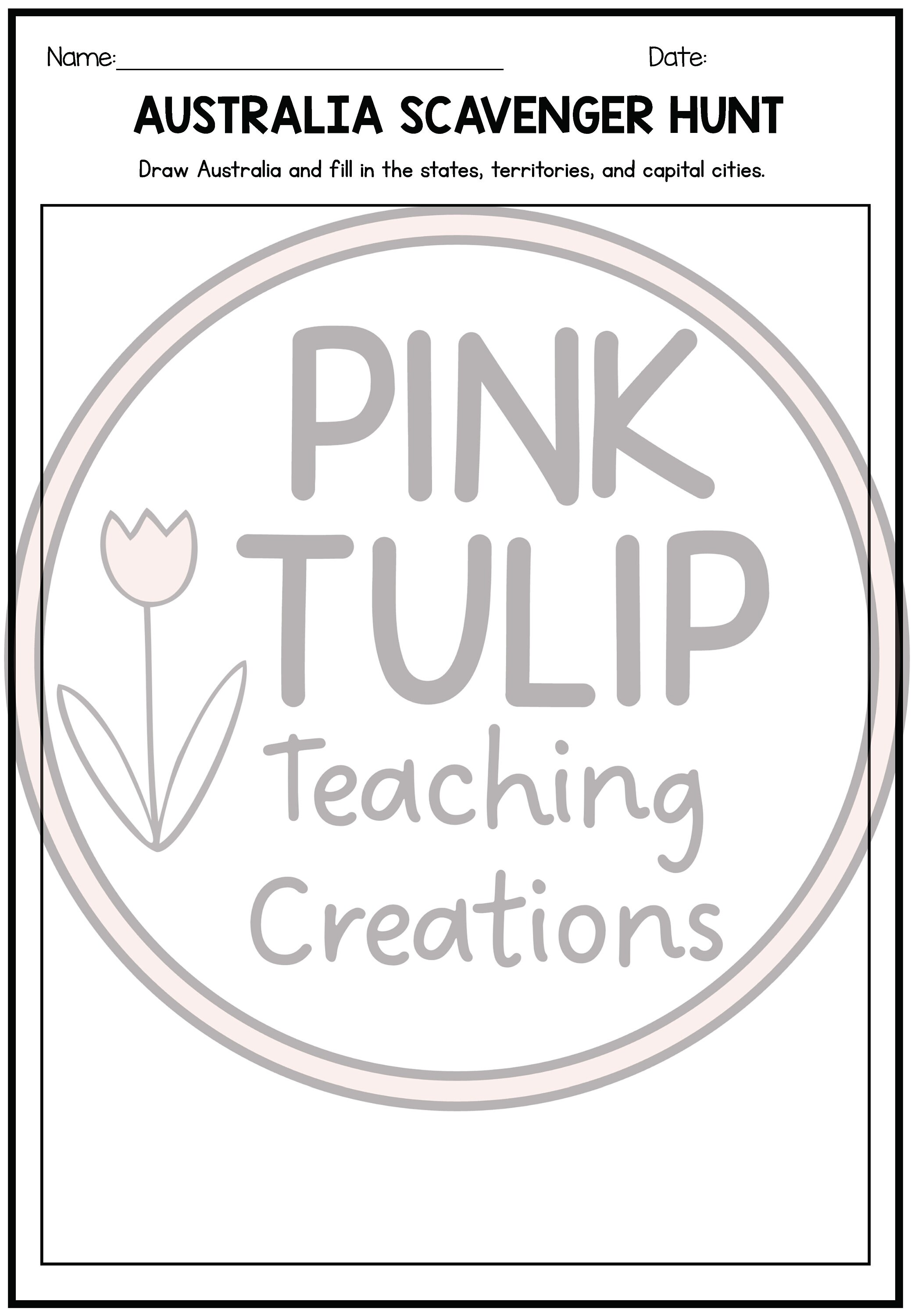 Australia Scavenger Hunt Research Task - Etsy