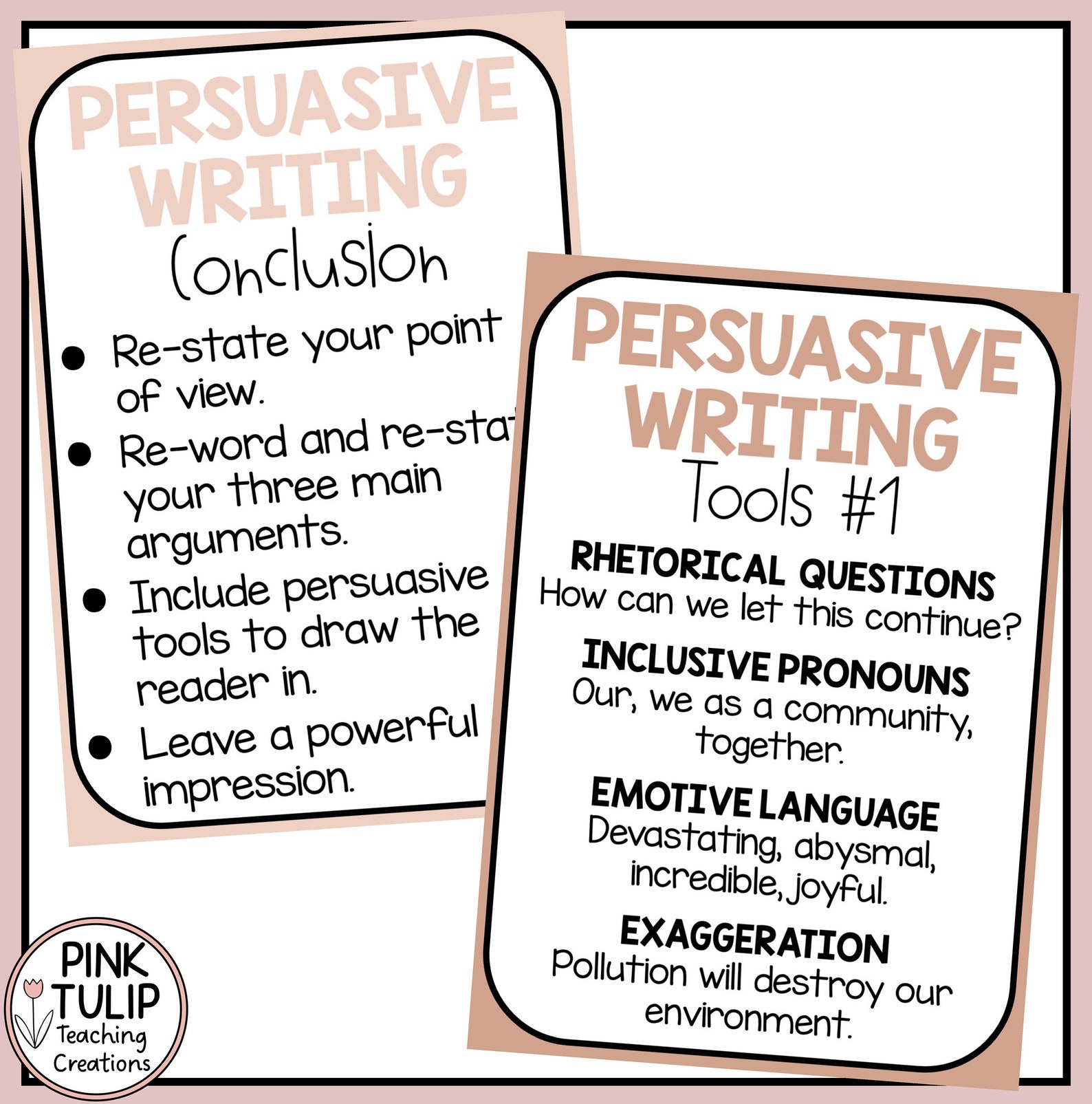 Persuasive Writing Posters - Earth Tones Classroom Decor - Etsy