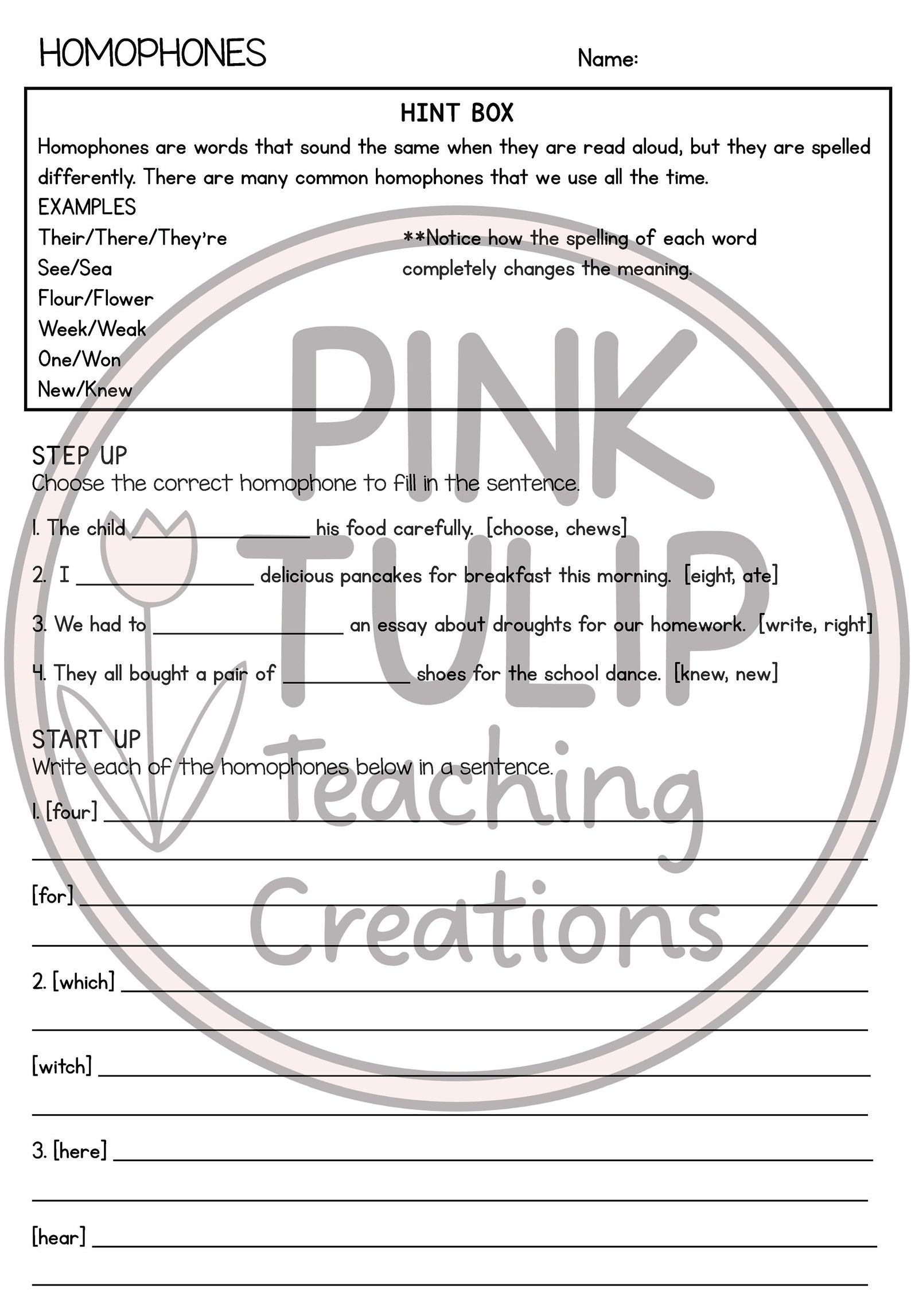 Grammar Worksheet Pack - Etsy