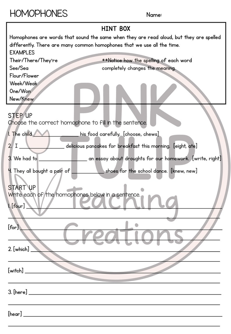 Grammar Worksheet Pack - Etsy