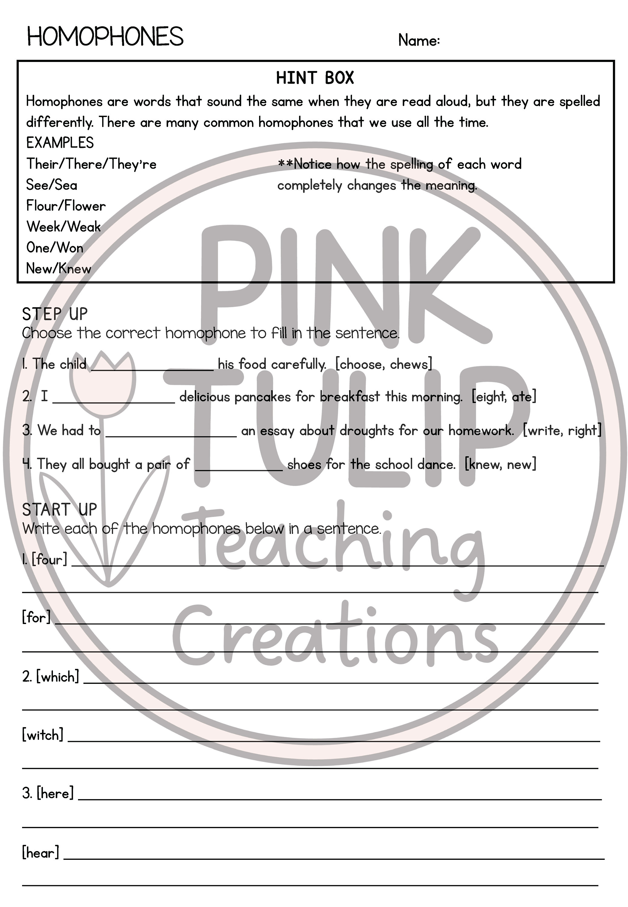 Grammar Worksheet Pack - Etsy
