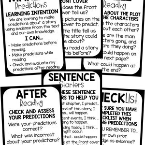 Making Predictions (predicting) Reading Posters - Classroom Decor - Etsy