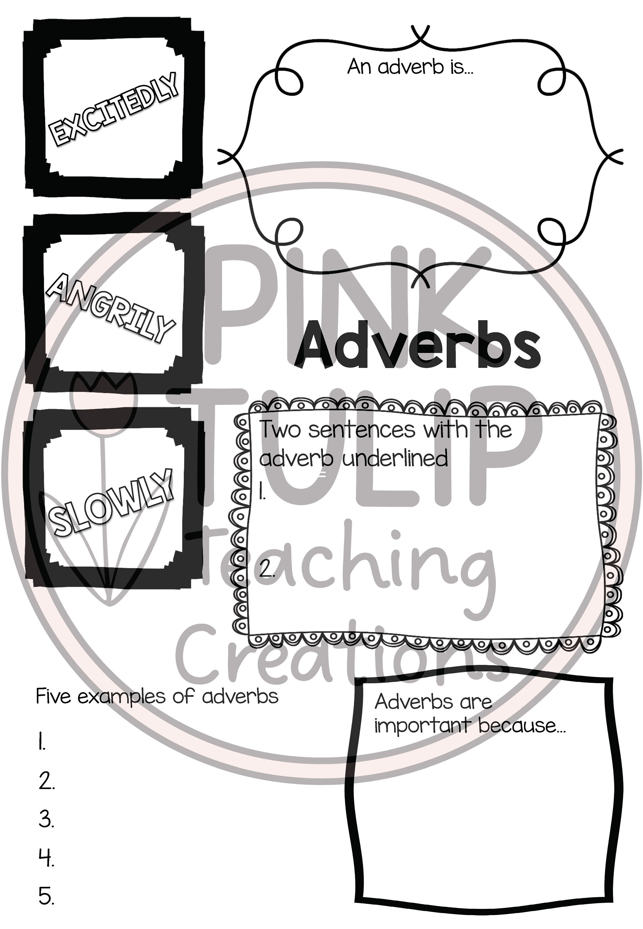 Parts of Speech Reflection Activity - Etsy