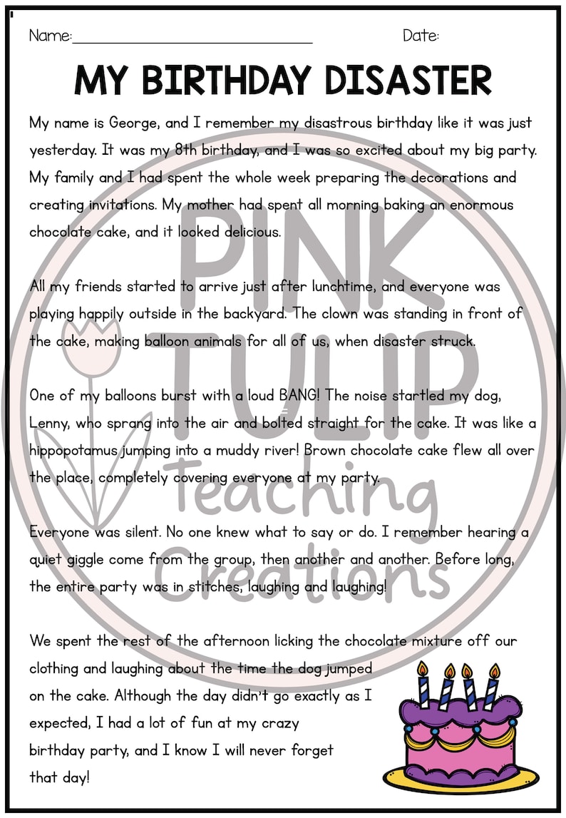 Recount Text Examples Ten Reading Samples With Comprehension - Etsy