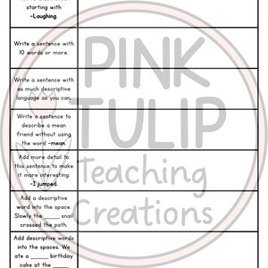 Writing Activity - Sentence Practice - Etsy