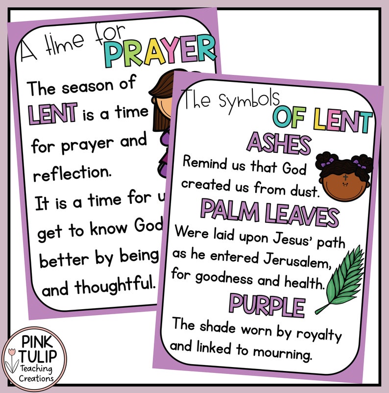 Lent Posters - Classroom Decor - Etsy