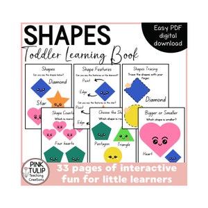 Toddler Learning Book - Shapes - Etsy