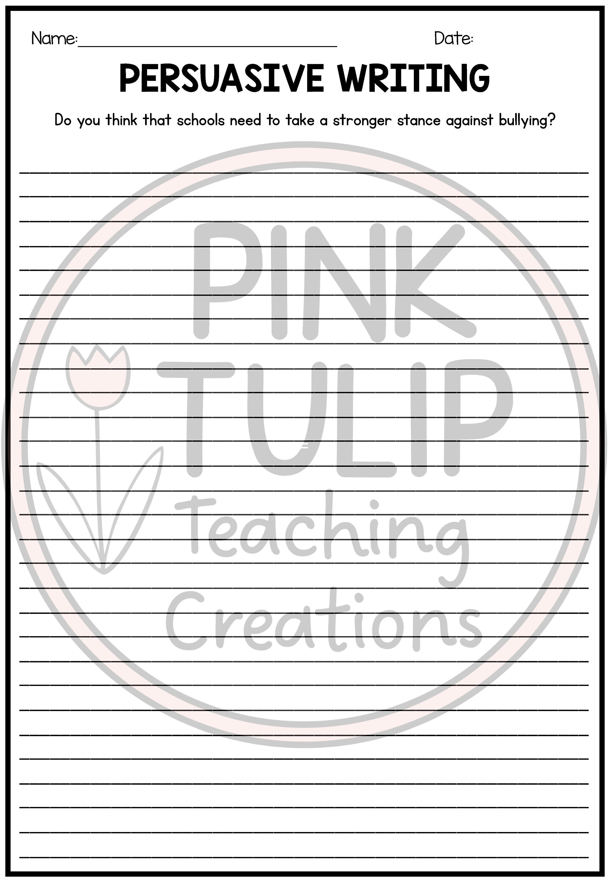 Persuasive Writing Prompts - Lightning Writing - Etsy