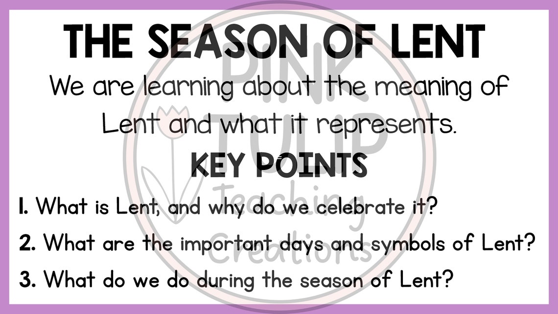The Season of Lent Teaching Powerpoint Presentation - Etsy