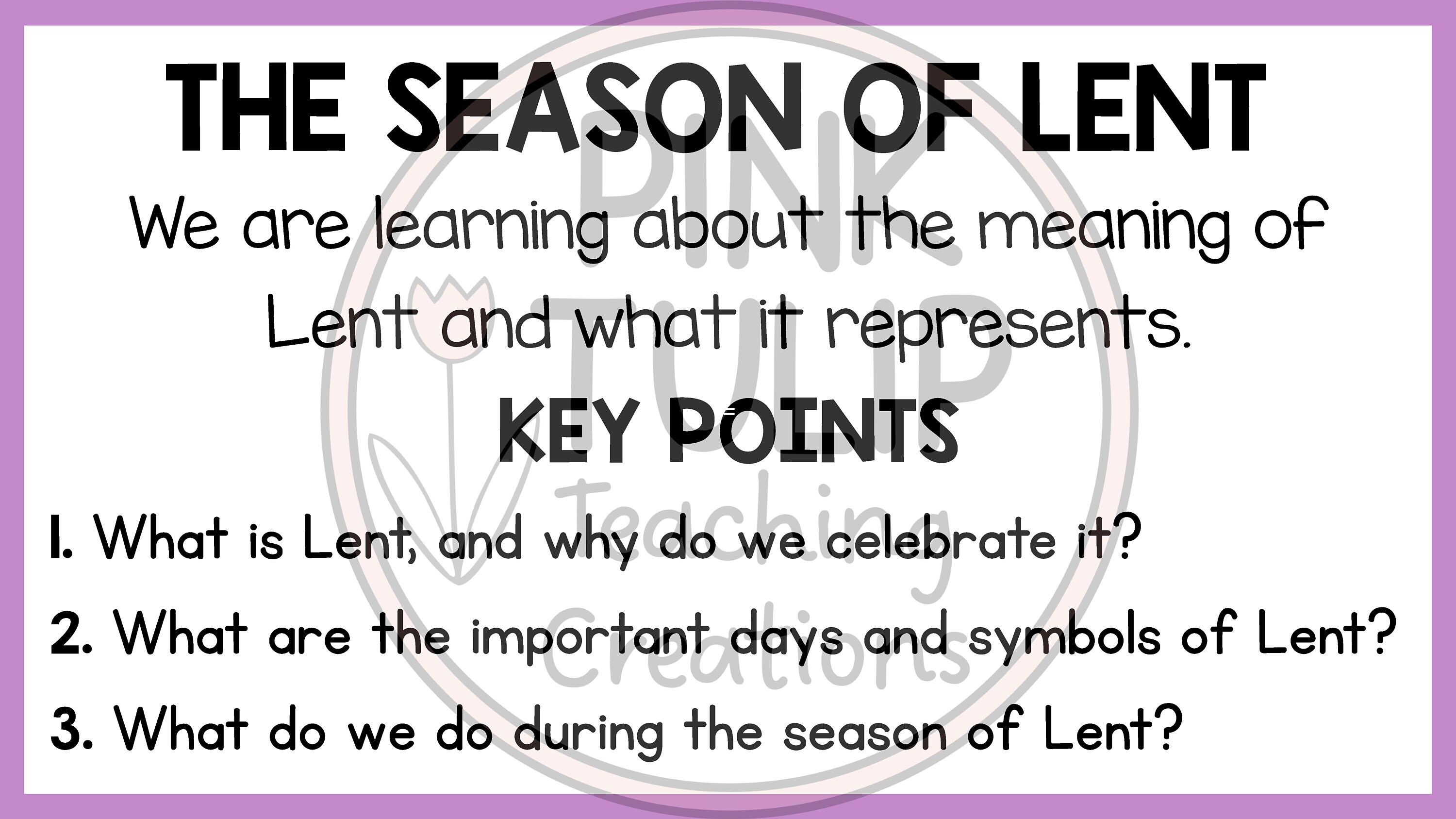 The Season of Lent - Teaching Powerpoint Presentation - Etsy