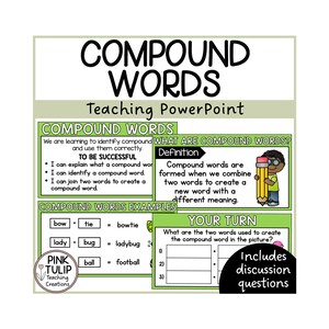 Compound Words Powerpoint - Guided Teaching - Etsy