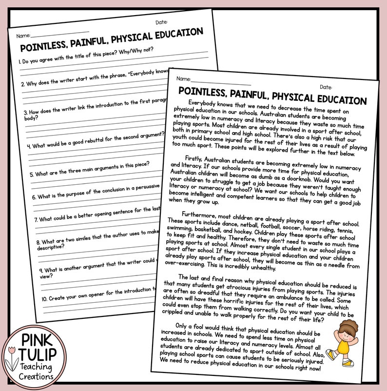 Persuasive Text Examples Ten Reading Samples With - Etsy