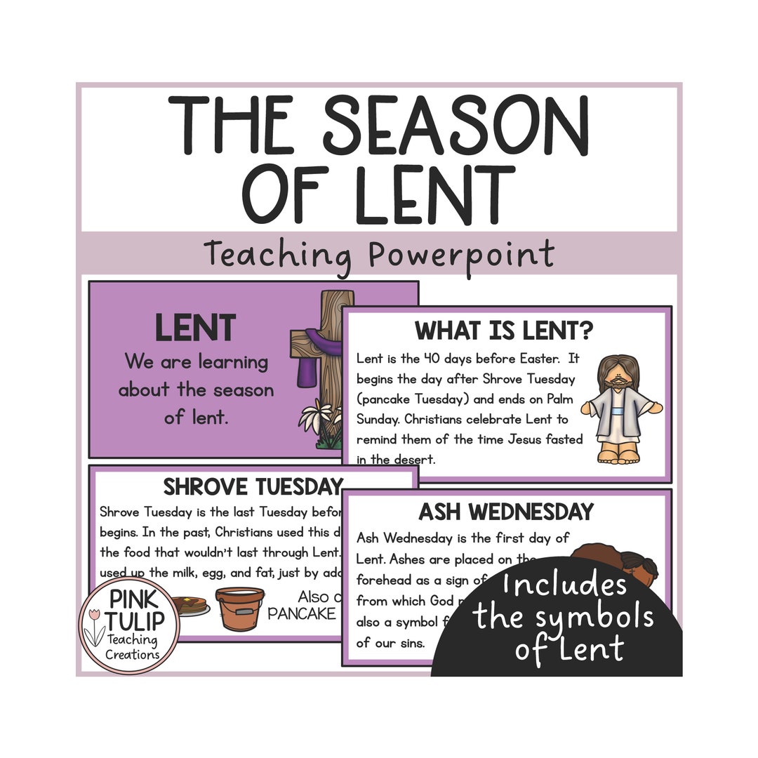 The Season of Lent - Teaching Powerpoint Presentation - Etsy