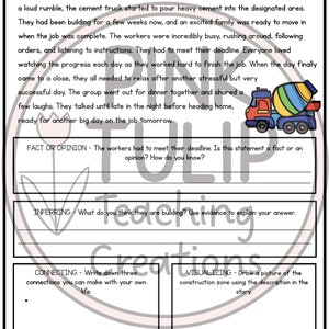 Comprehension Worksheets - Reading Strategies Set #8 - Etsy