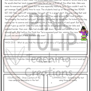 Comprehension Worksheets - Reading Strategies Set #4 - Etsy