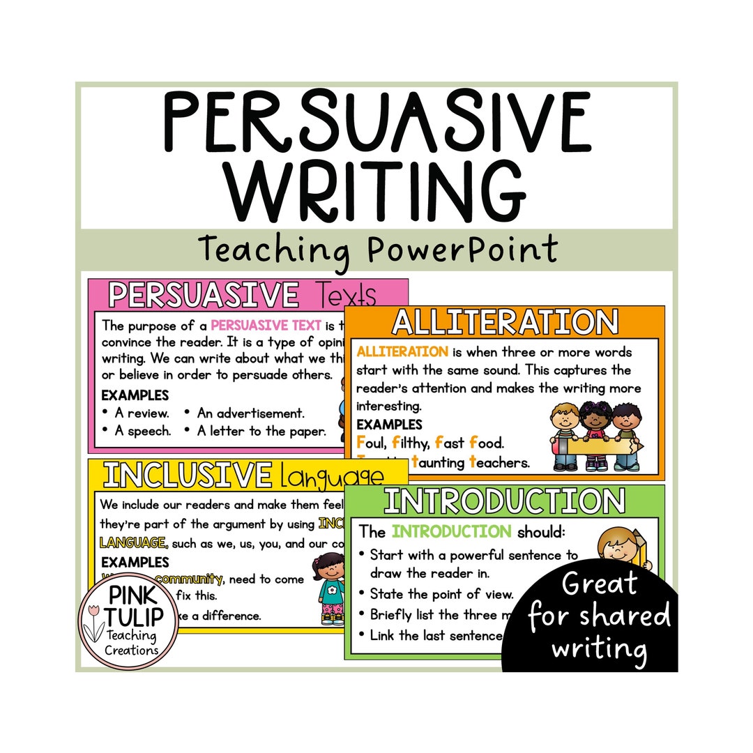 Persuasive Text Reading Writing Powerpoint Presentation - Guided ...