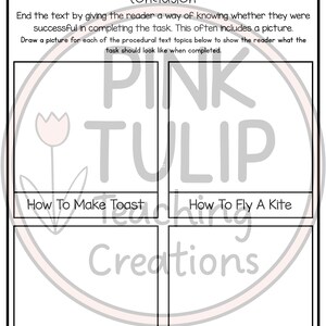 Procedural Text Writing Worksheet Pack - No Prep Lesson Ideas - Etsy ...