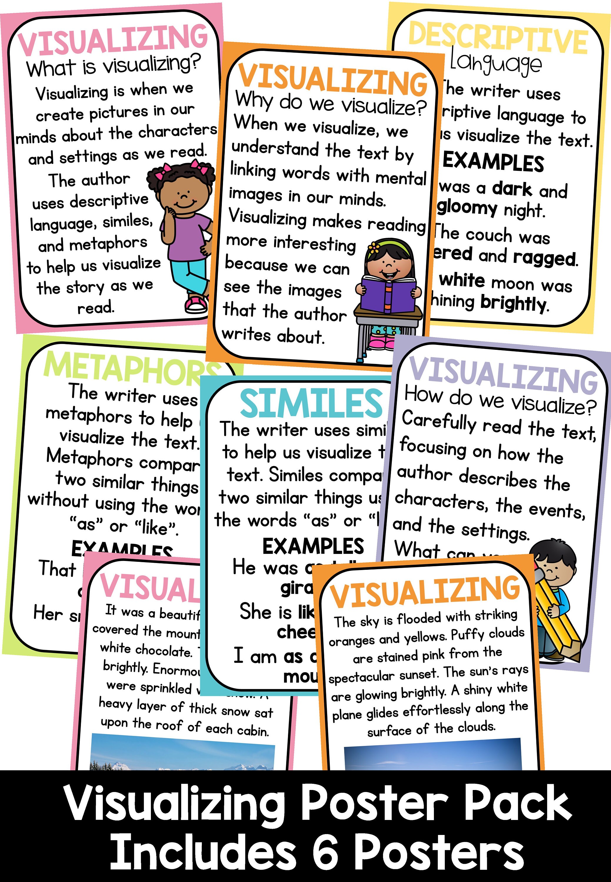 Visualizing (visualising) - Reading Comprehension Bundle - Etsy
