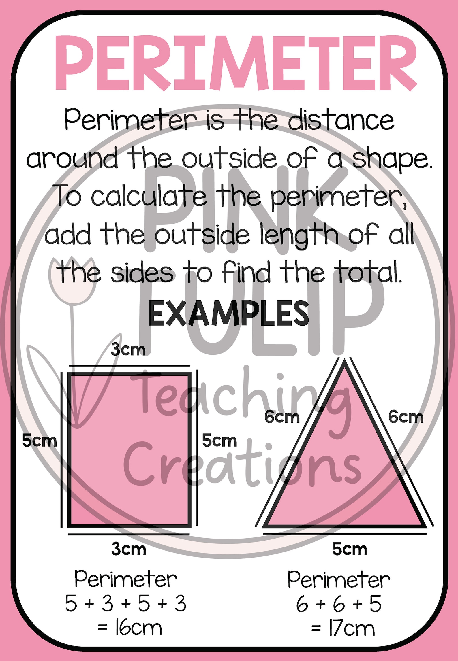 Area and Perimeter Posters - Classroom Decor - Etsy