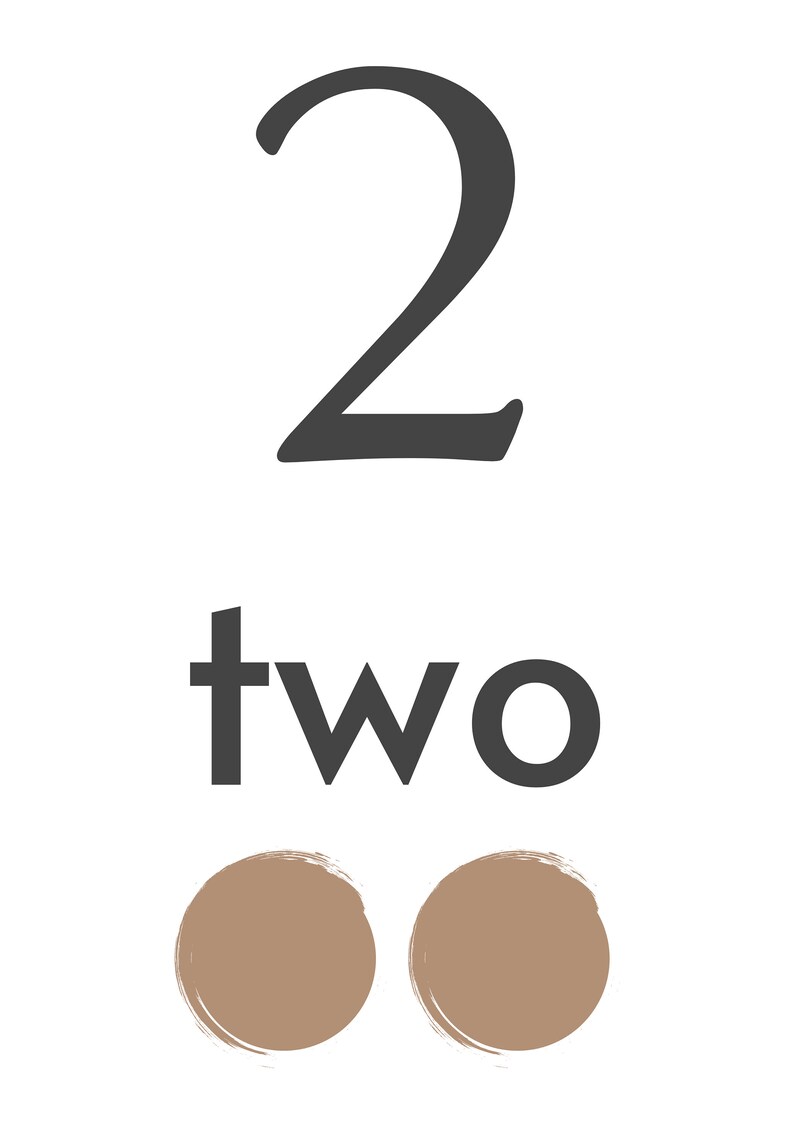 Number Matching Flash Cards Farm Animal Theme - Etsy