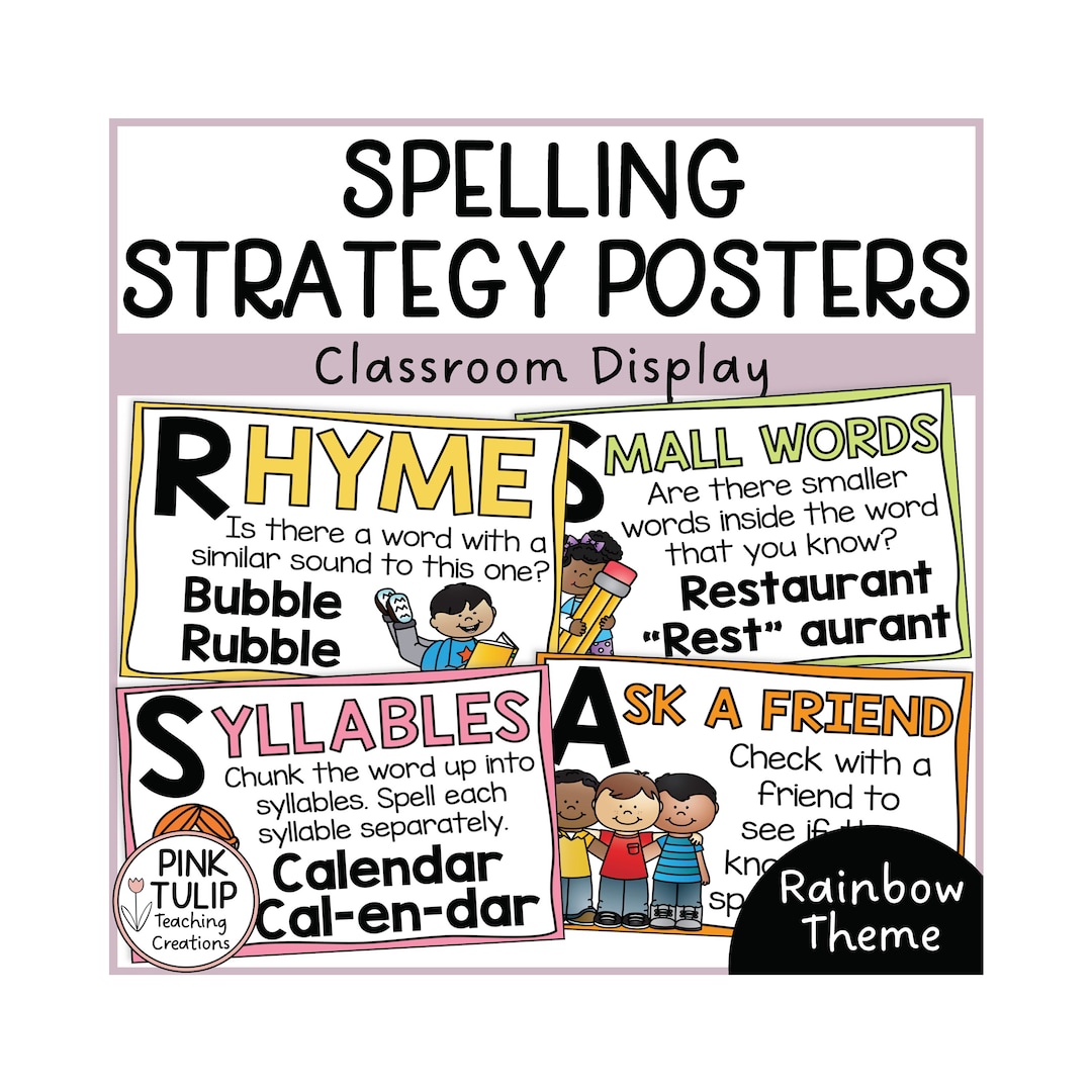 Spelling Strategy Posters Classroom Decor - Etsy