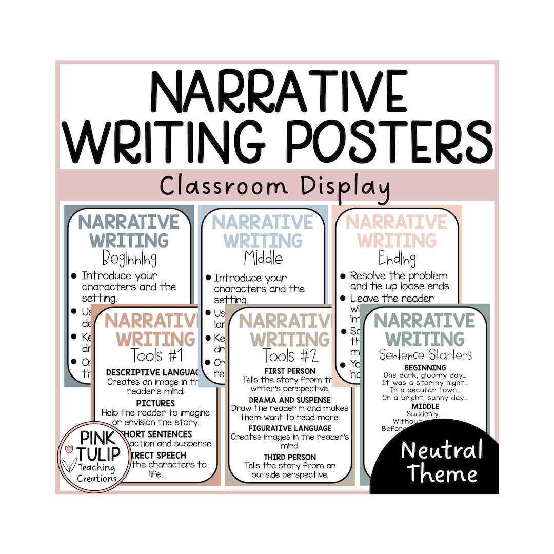 Narrative Writing Posters Earth Tones Classroom Decor - Etsy
