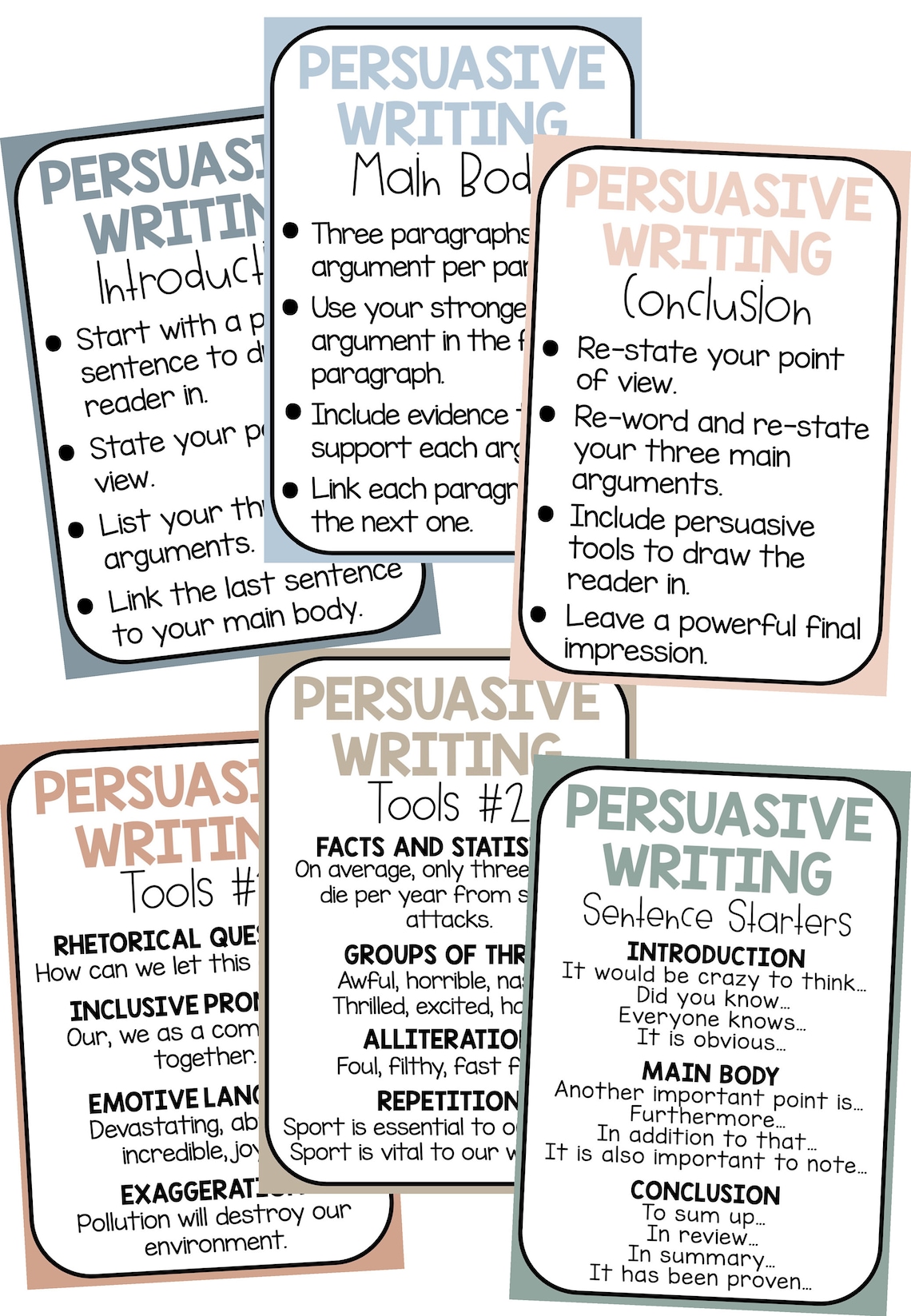 Persuasive Writing Posters - Earth Tones Classroom Decor - Etsy